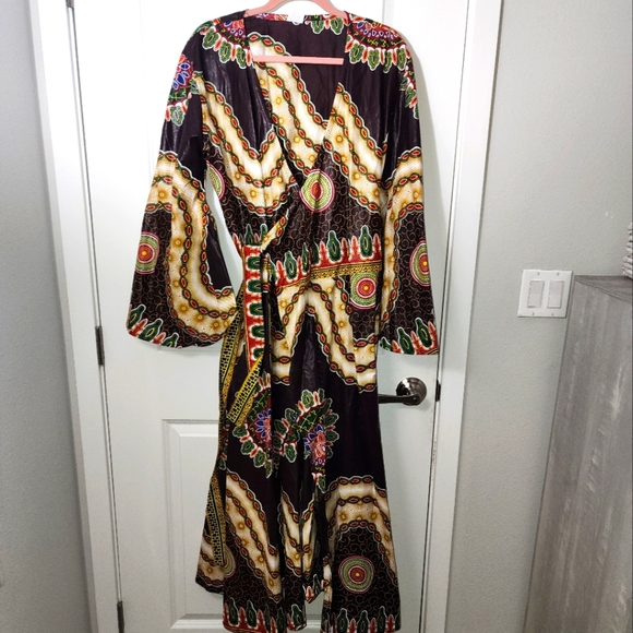 Dresses | Bohemian Tribal Africa Print Wrap Dress | Poshmark
